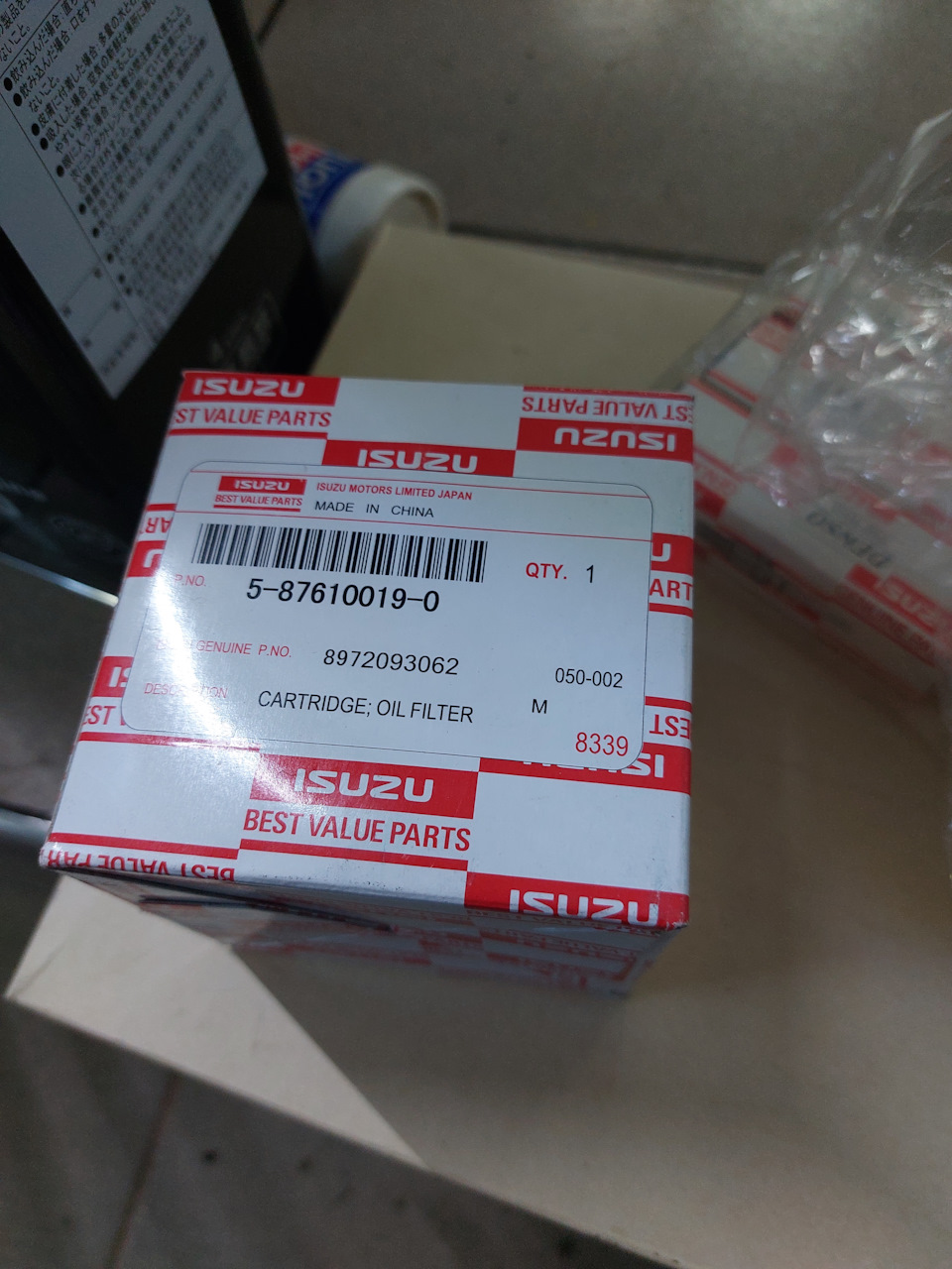 5876100190 Фильтр масляный Isuzu | Запчасти на DRIVE2