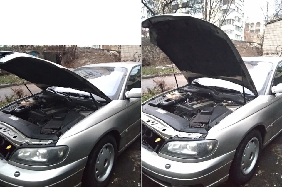 Упоры капота для Опель Омега Б. — Opel Omega B, 2,2 л, 2003 года ...