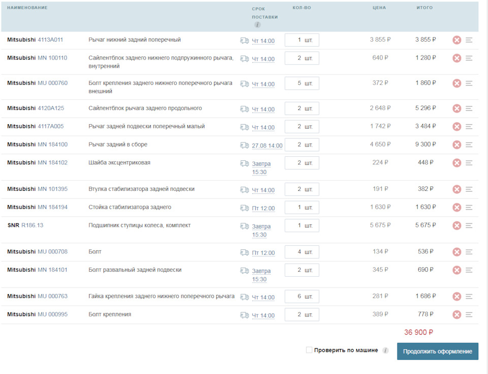 мониторинг рынка авто запчастей — Mitsubishi Lancer X, 1,8 л, 2011 года ...