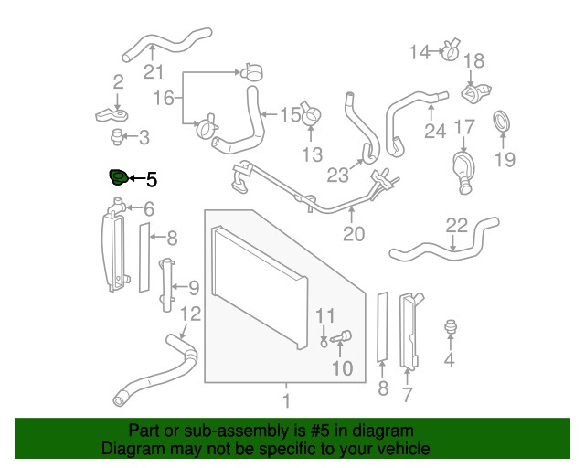 1640120353 Крышка радиатора TOYOTA LEXUS | Запчасти на DRIVE2