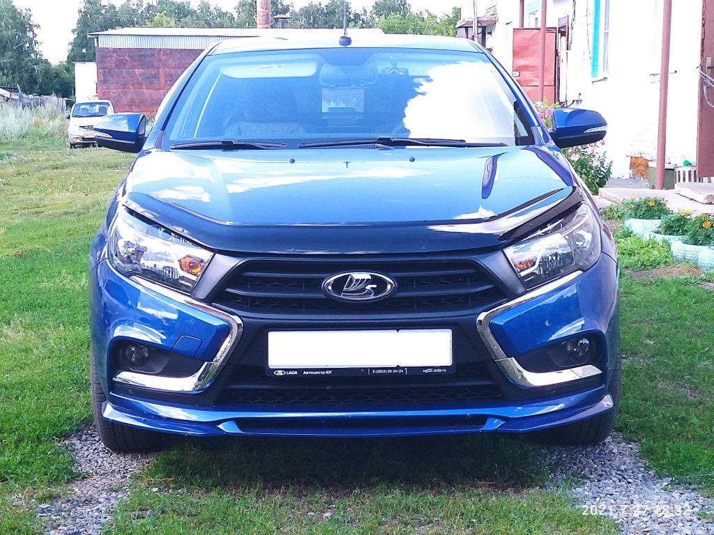 Длинный дефлектор на капот ANV Air на Лада Веста — Lada Vesta, 1,6 л ...