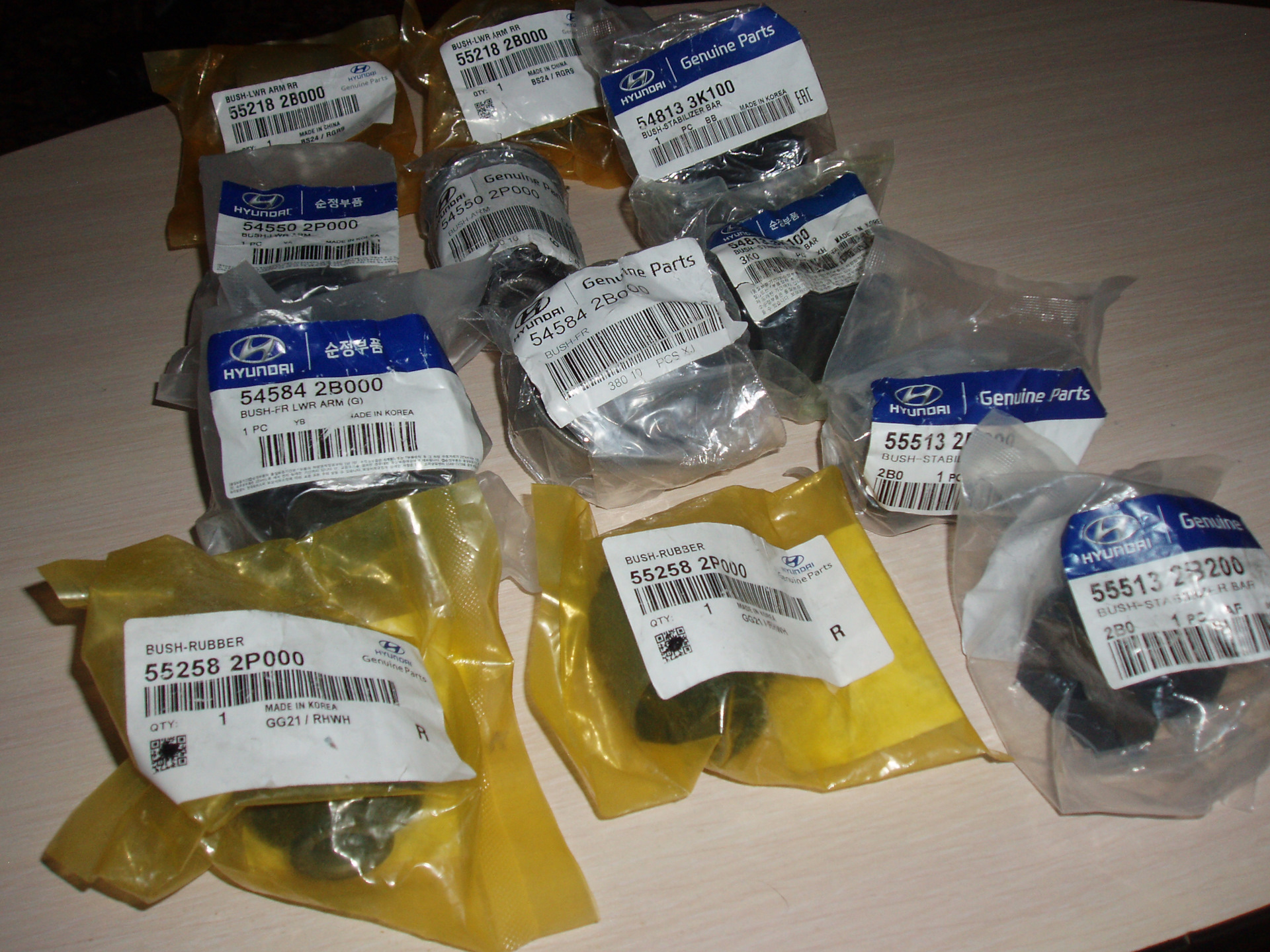 Запчасти к плановой профилактике ходовой — Hyundai Santa Fe (2G), 2,2 л ...