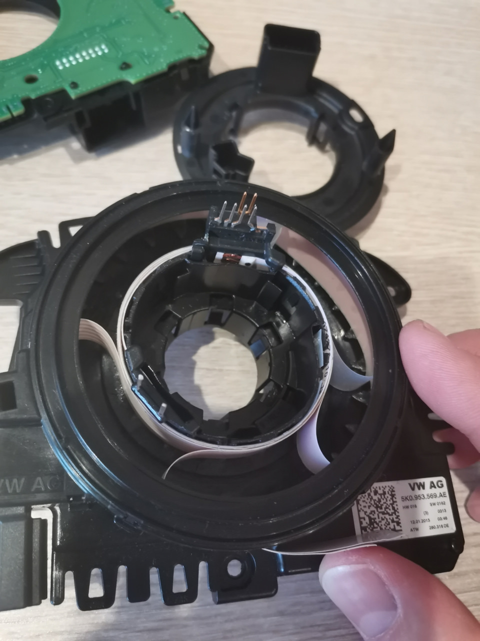 5K0953569E Механизм подрулевой для SRS (ленточный) VW Jetta 2011>;Golf ...