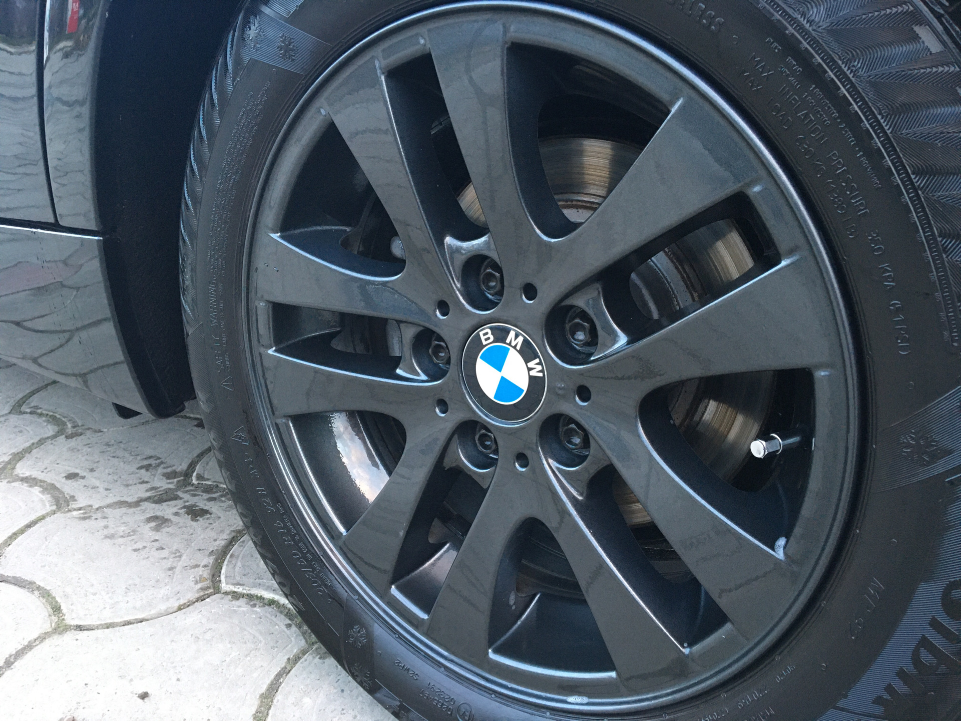 Покраска дисков Gun metal — BMW 3 series (E90), 2 л, 2006 года ...
