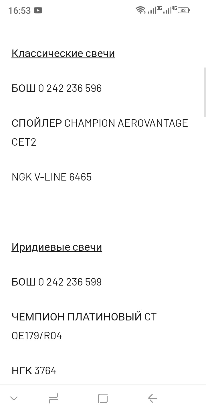 0242236599 Свеча зажигания BOSCH | Запчасти на DRIVE2