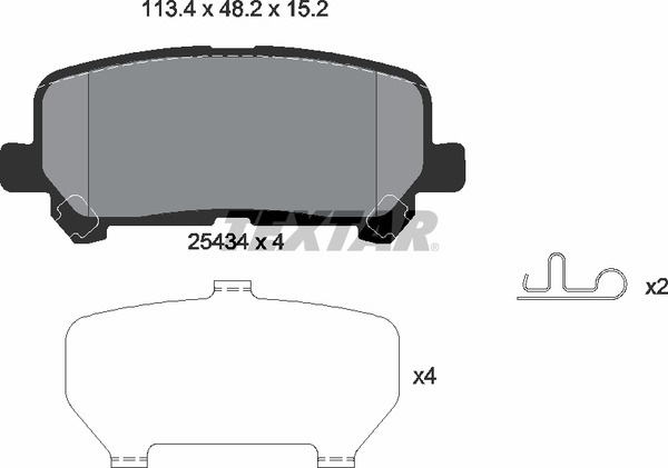 2543401 Комплект тормозных колодок. Задняя ось TEXTAR | Запчасти на DRIVE2