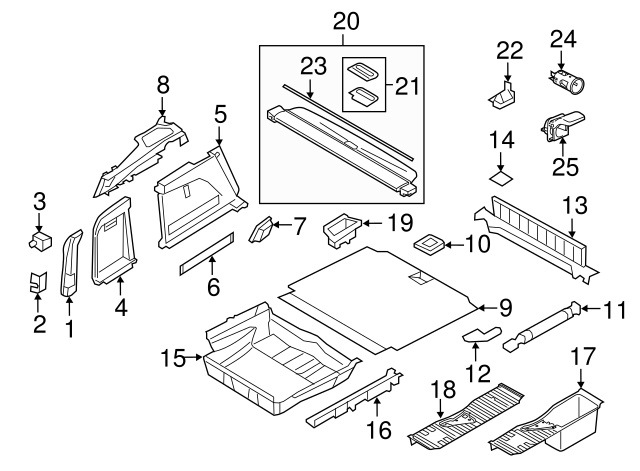 51477326465 Накладка борта погрузочного пола BMW | Запчасти на DRIVE2