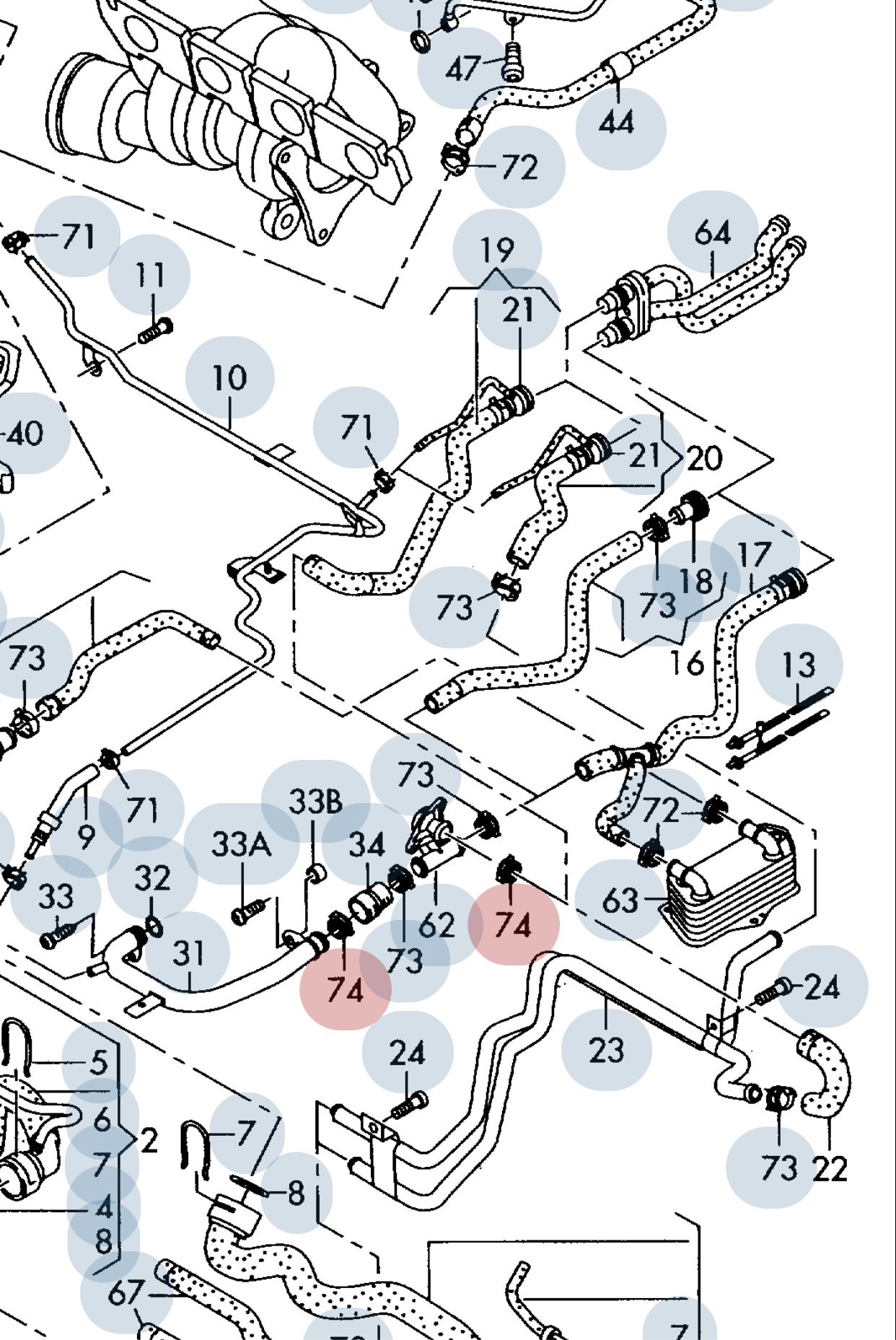 Патрубок охлаждения — Skoda Octavia A5 Mk2, 1,8 л, 2012 года | запчасти ...