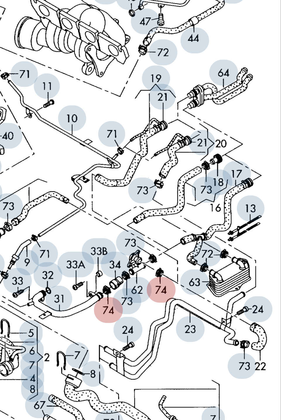 Патрубок охлаждения — Skoda Octavia A5 Mk2, 1,8 л, 2012 года | запчасти ...