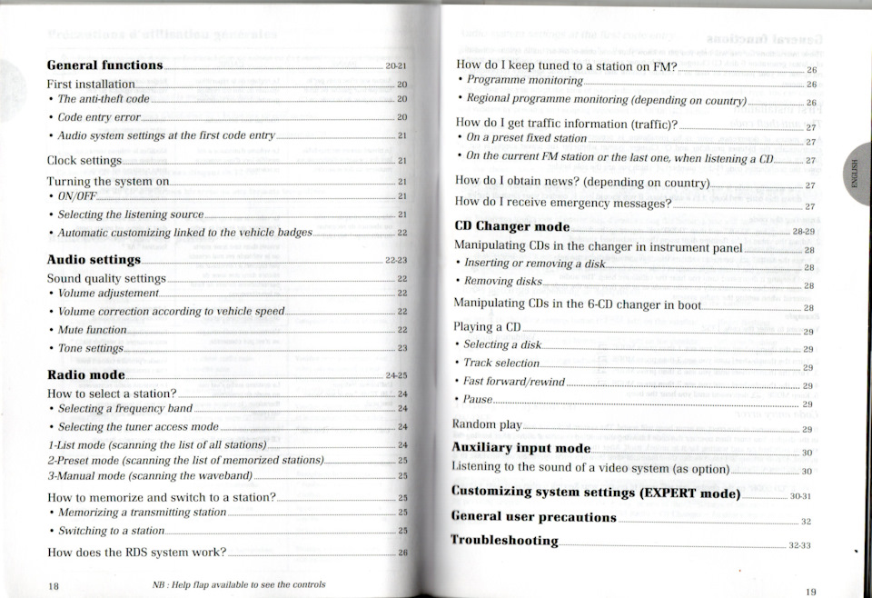 auditorium cabasse tronic user manual — Renault Megane II, 1,6 л, 2006 ...