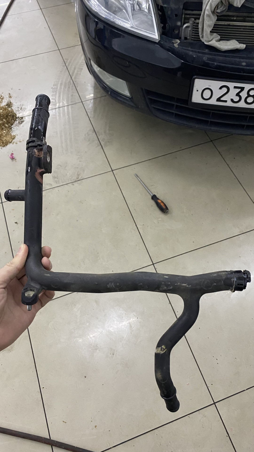 Замена патрубка системы охлаждения — Skoda Octavia A5 Mk2, 1,6 л, 2010 года | визит на сервис ...