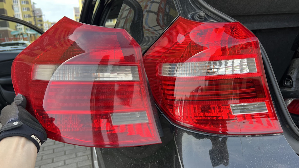 Фонари с LED полосками — BMW 1 series (E81/E87), 2 л, 2007 года ...