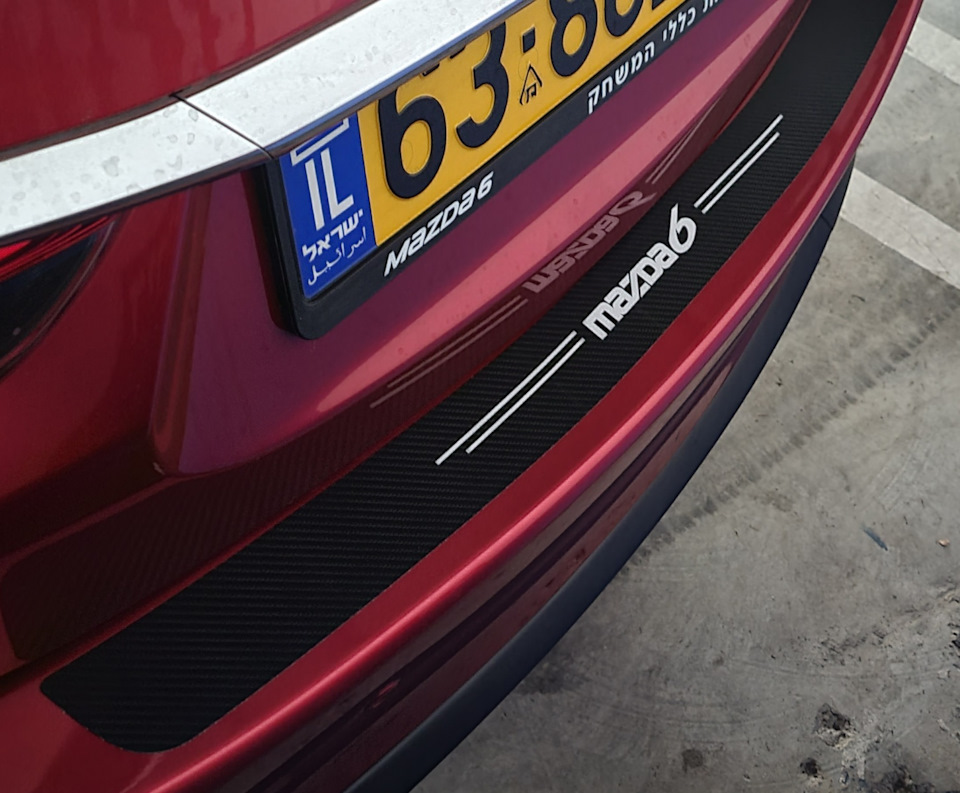 Mazda 6 2003-2021 наклейка на задний бампер — Mazda 6 (3G) GJ, 2,5 л ...