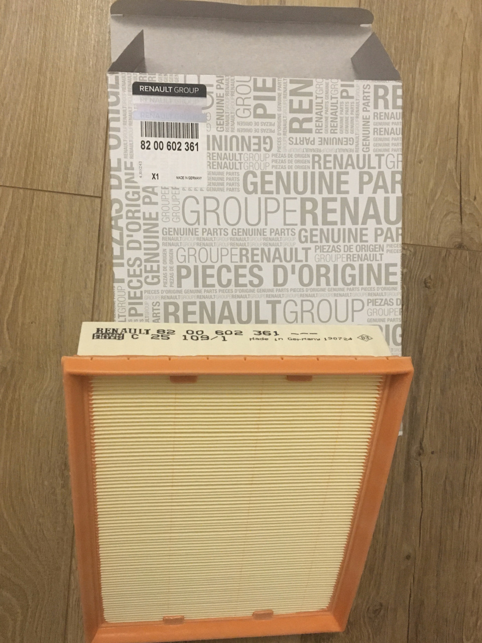 8200602361 Фильтр воздушный двигателя RENAULT | Запчасти на DRIVE2