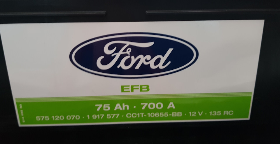 1917577 Аккумулятор 75 Ah (700 A) / 12~ Ford | Запчасти на DRIVE2