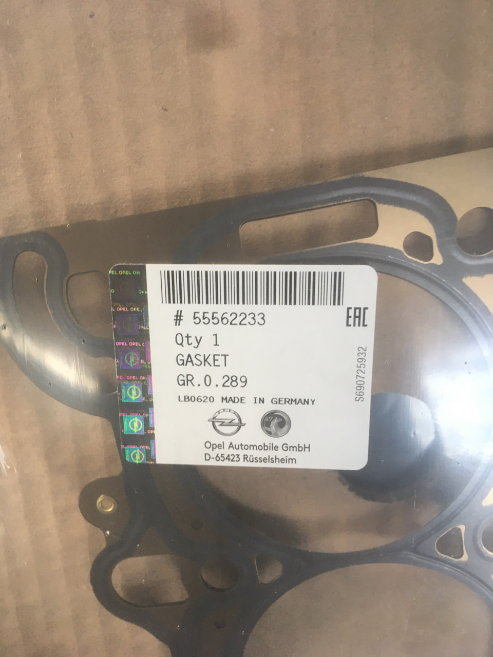 55562233 Прокладка головки блока цилиндров GM | Запчасти на DRIVE2