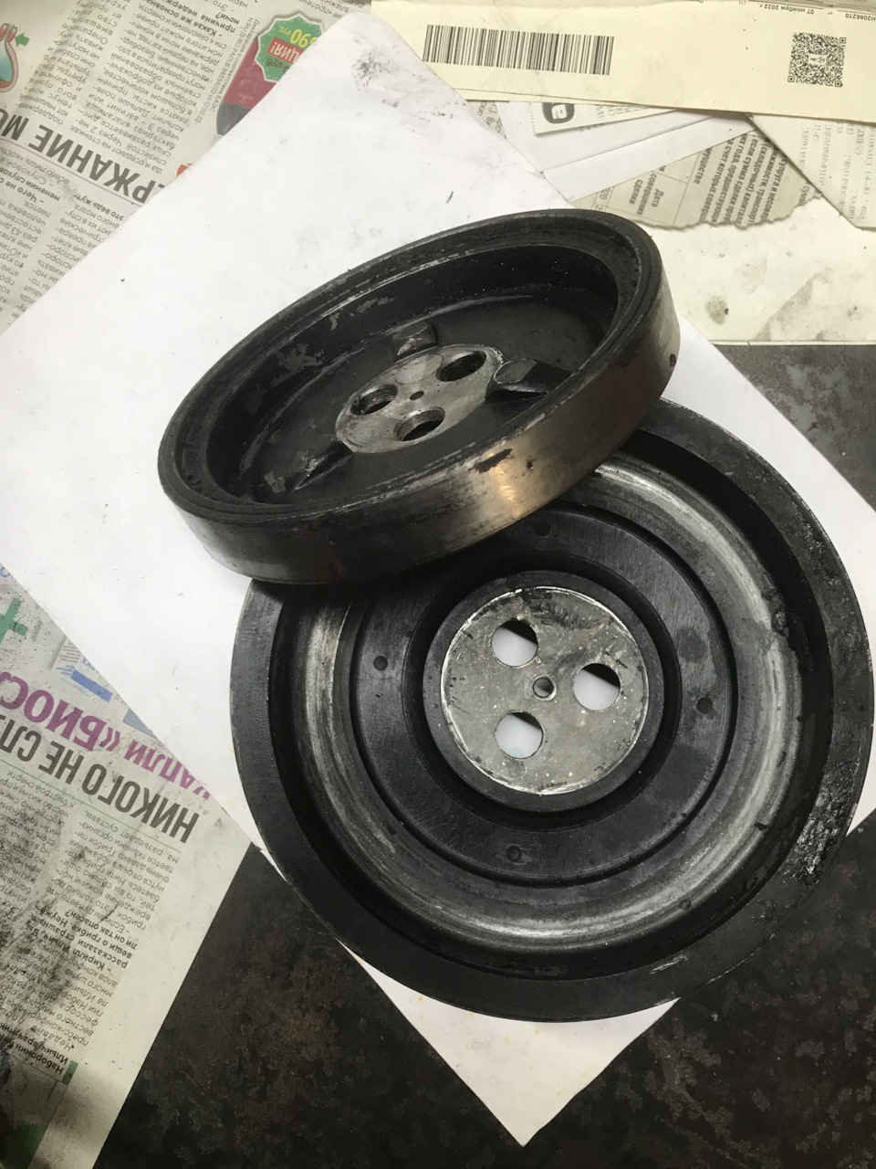 демпферные шкивы коленвала от SAT не брать !💩 — Ford Transit Custom, 2 ...