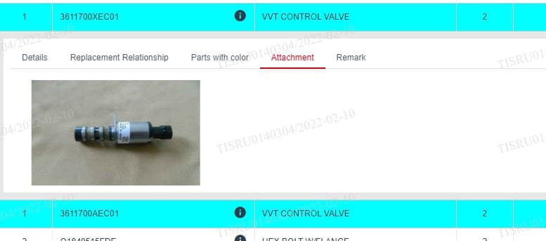 3611700XEC01 Клапан системы VVT GREAT WALL | Запчасти на DRIVE2