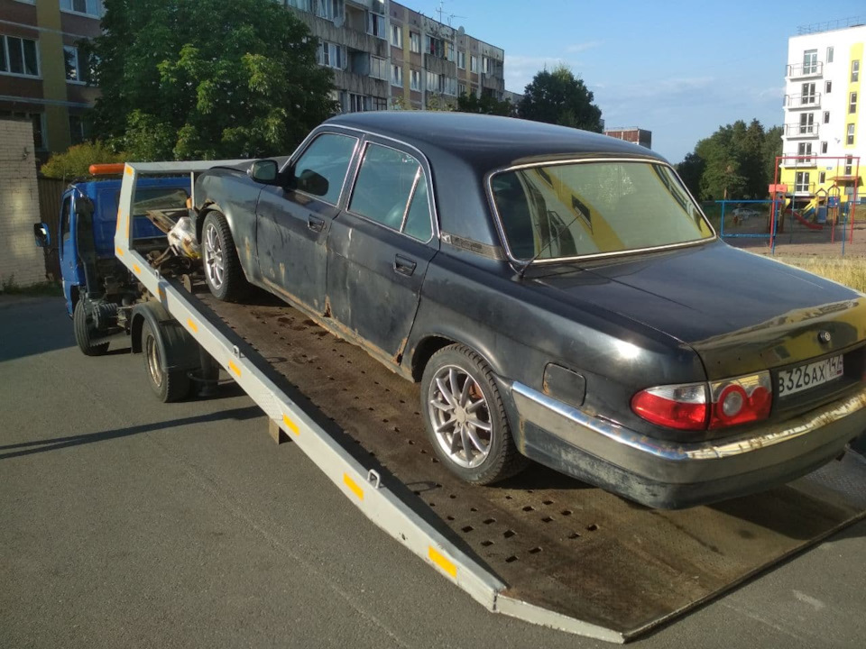 Волга поехала в сервис — ГАЗ 31105 2 4 л 2008 года эвакуация Drive2