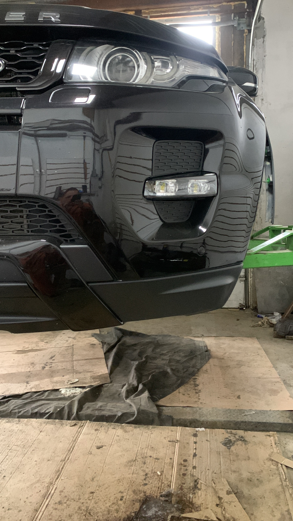 Замена ПТФ на черные — Land Rover Range Rover Evoque (1G), 2 л, 2013 ...