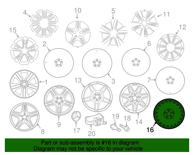 A2124000002 Диск колесный 4bx17 et39 легкосплавный Mercedes | Запчасти ...