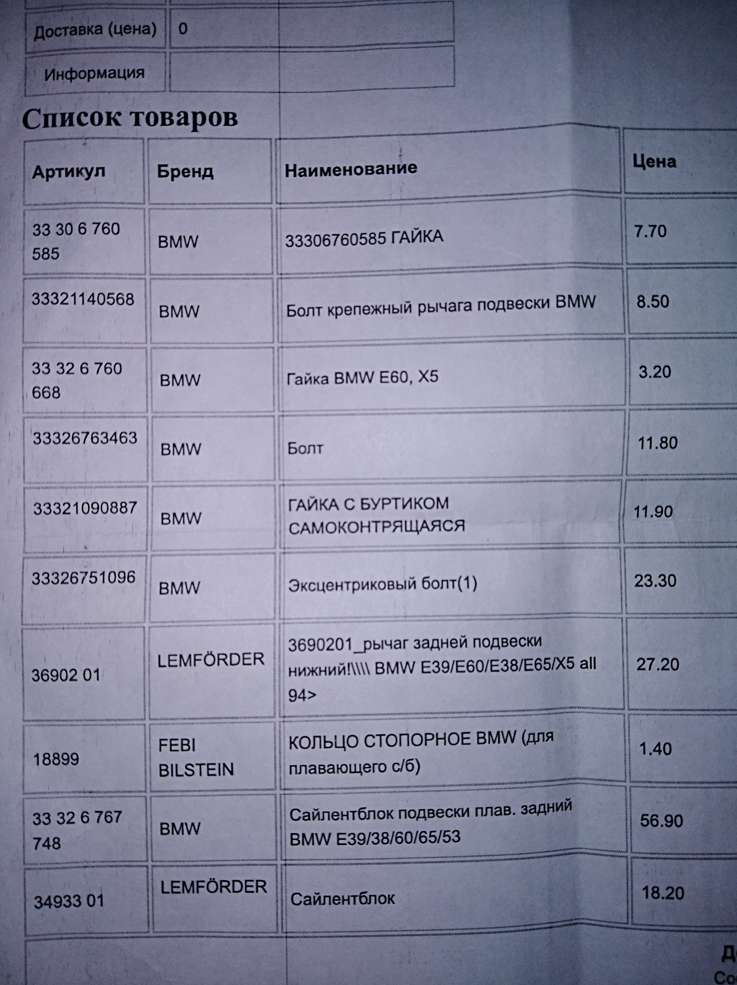 *Н*- образные рычаги, интегральные, плавающие с/б — BMW 7 series (E38 ...