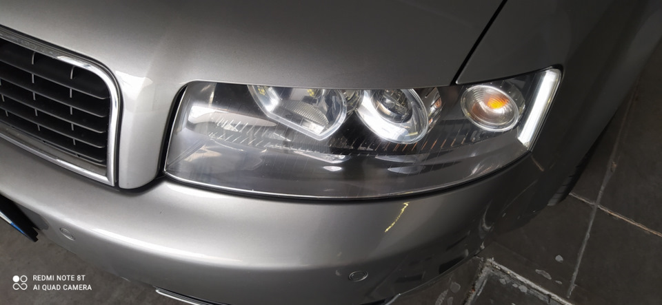 Завершение установки би-лед линз Aozoom A7 — Audi A4 (B6), 1,8 л., 2004 ...