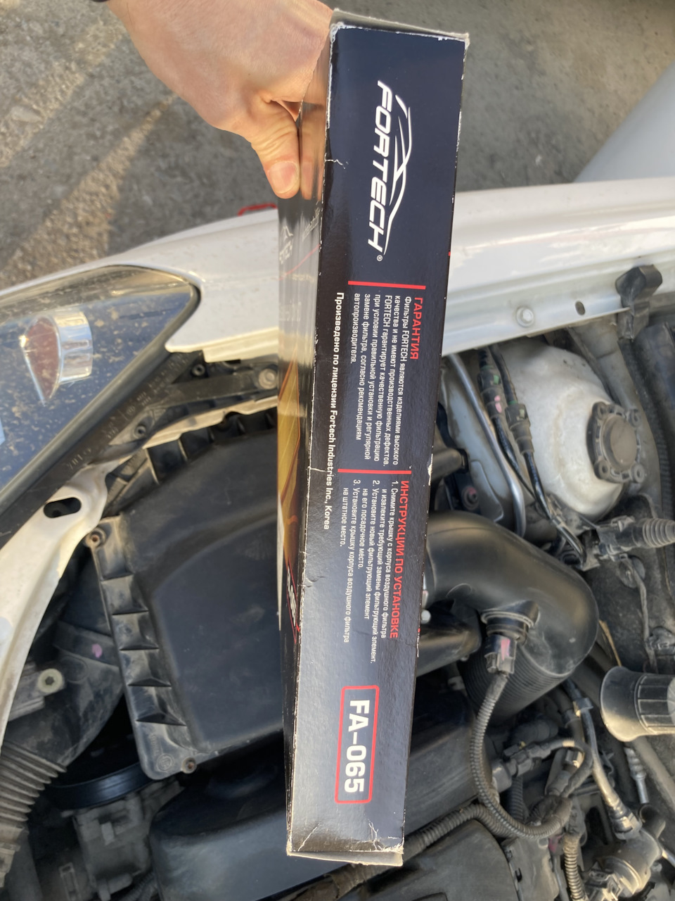 Замена воздушного фильтра Nordfil AN1048 на FORTECH FA-065 — Opel Astra H, 1,6 л, 2013 года ...