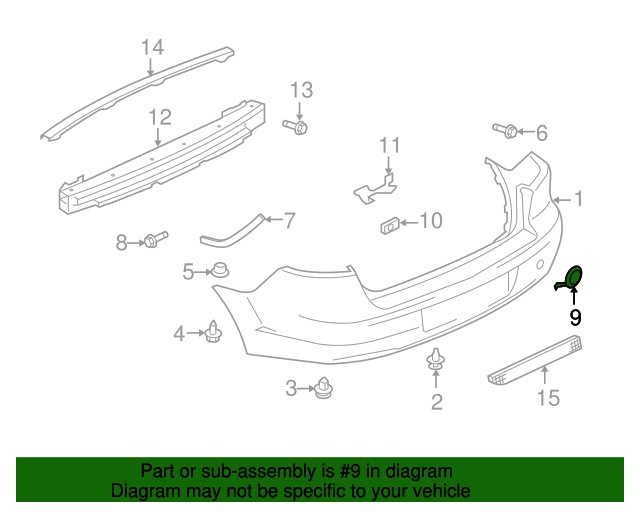 6410A436WA Заглушка заднего бампера Mitsubishi | Запчасти на DRIVE2
