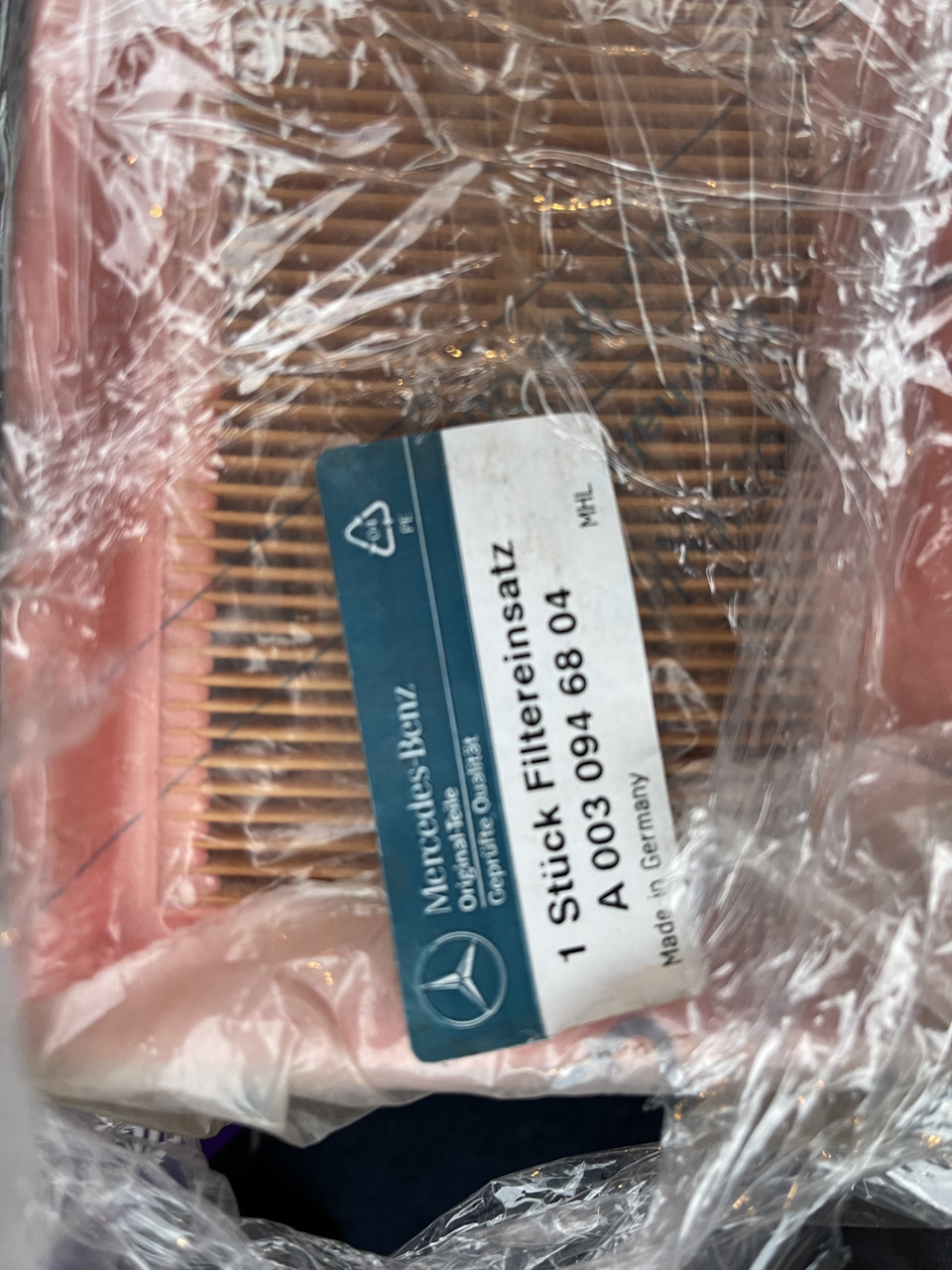 A0030946804 Элемент фильтрующий воздушный Mercedes | Запчасти на DRIVE2