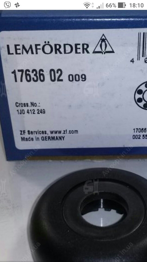 1763602 Подшипник опоры амортизатора LEMFORDER | Запчасти на DRIVE2