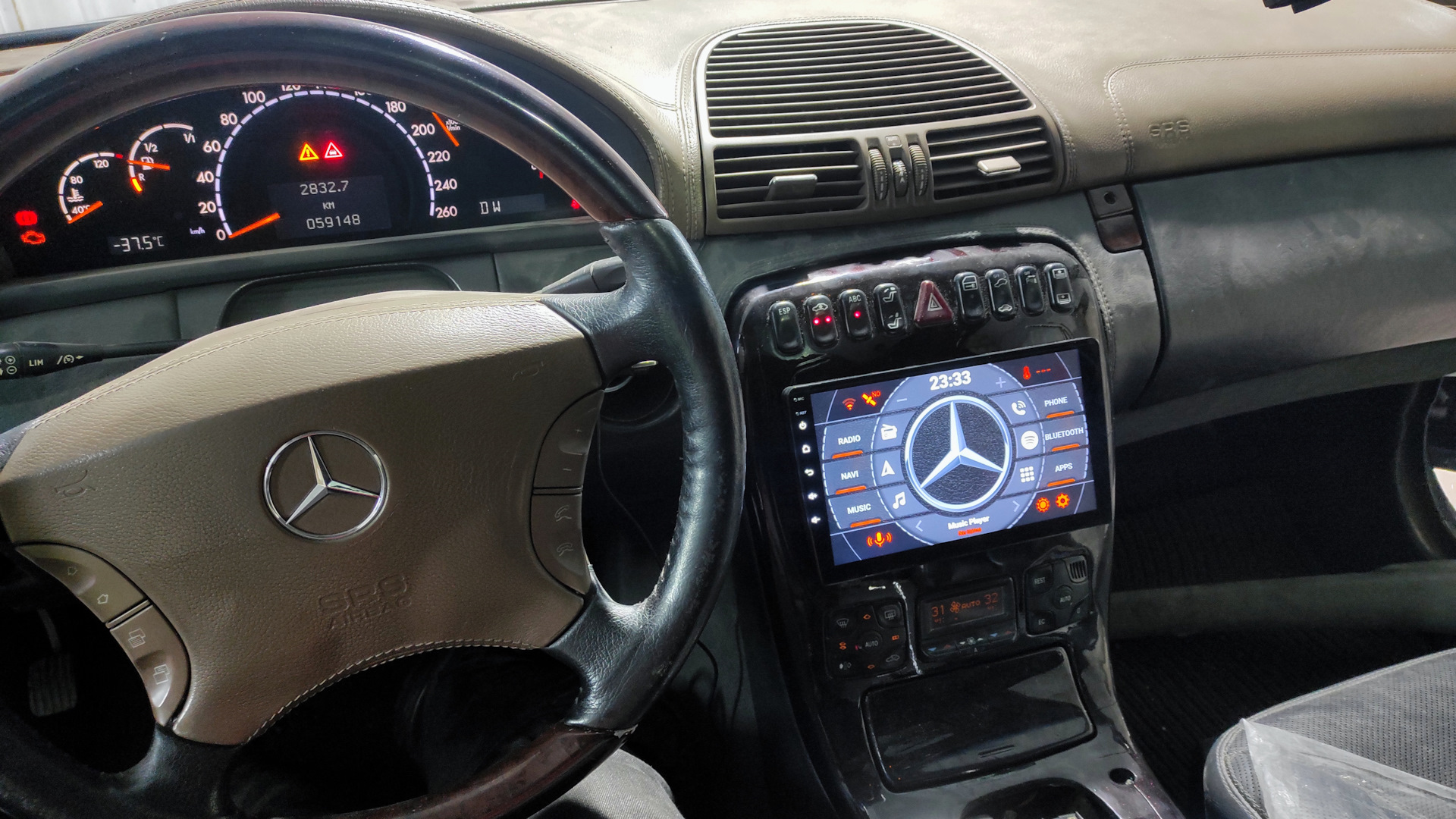 Серия#7. Установка 9" Android — Mercedes-Benz CL (W215), 5 л, 2000 года ...