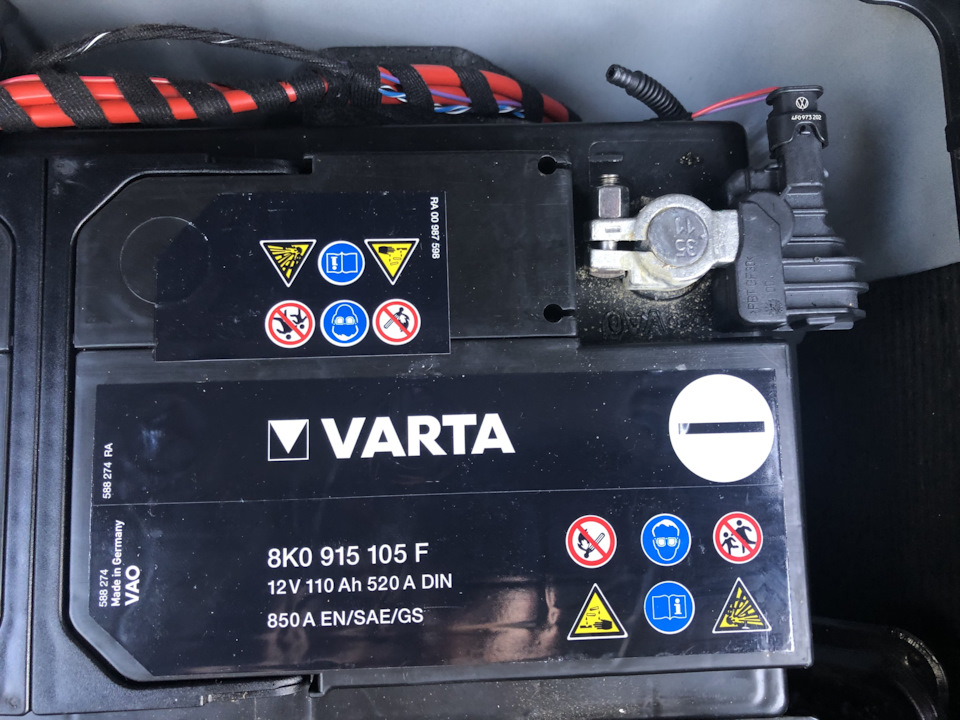 8K0915105F Аккумулятор Audi A4 VAG | Запчасти на DRIVE2