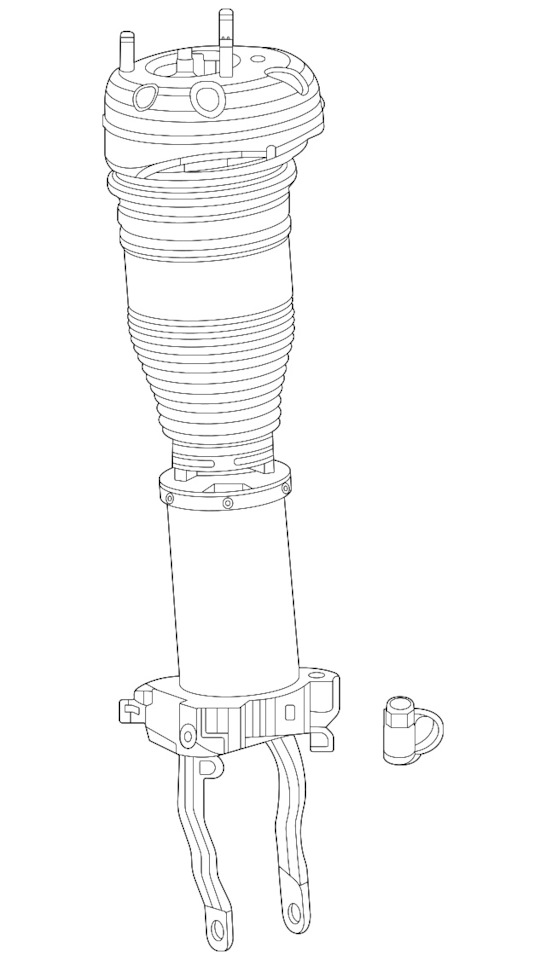A1673202805 Электрогидравлическая стойка подвески Mercedes | Запчасти ...