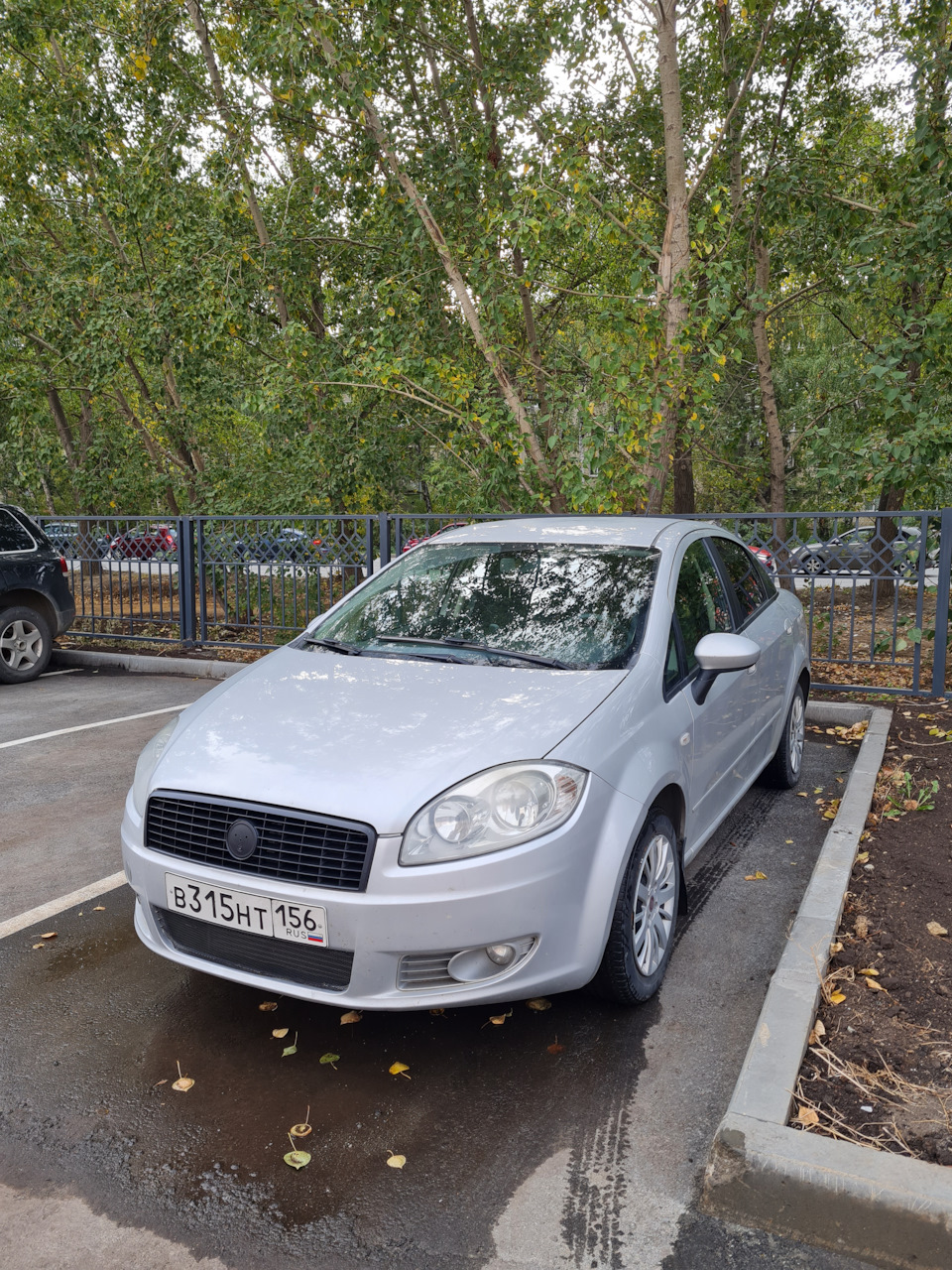 Black matte radiator grille — FIAT Linea, 1,4 л, 2011 года | стайлинг ...