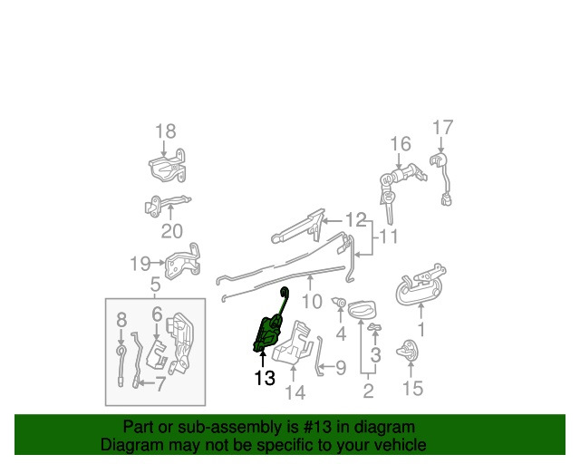 9573525010 Активатор замка двери передней левой KIA HYUNDAI | Запчасти ...