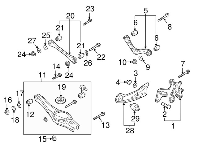 55290G2000 Втулка подвески резинометаллическая KIA HYUNDAI | Запчасти ...