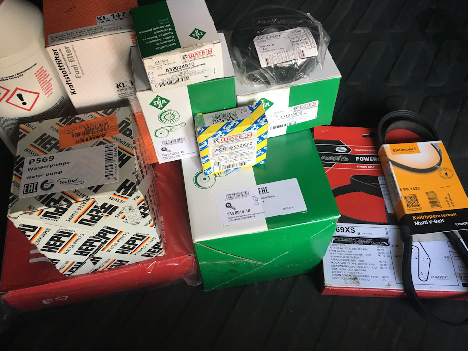 ТО — ГРМ+ручейковый+сетка+трос — Audi A4 (B6), 1,9 л, 2003 года ...