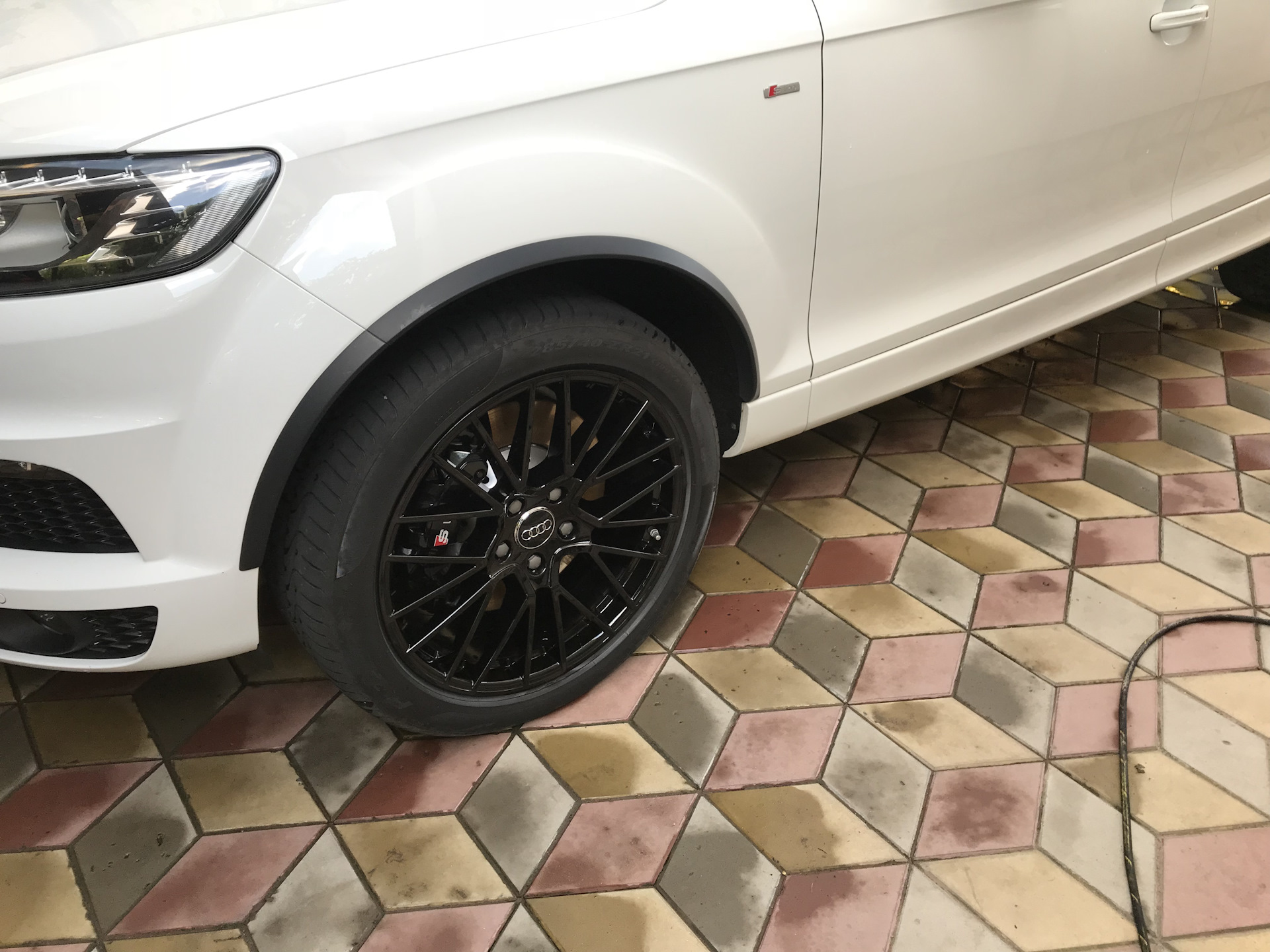 Разноширокие диски R21 от Порше кайен III — Audi Q7 (1G), 3 л, 2013 ...