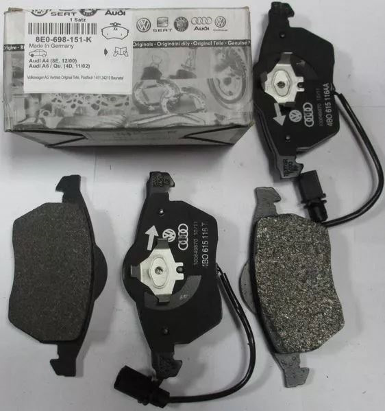 8E0698151K Комплект передних тормозных колодок VAG | Запчасти на DRIVE2