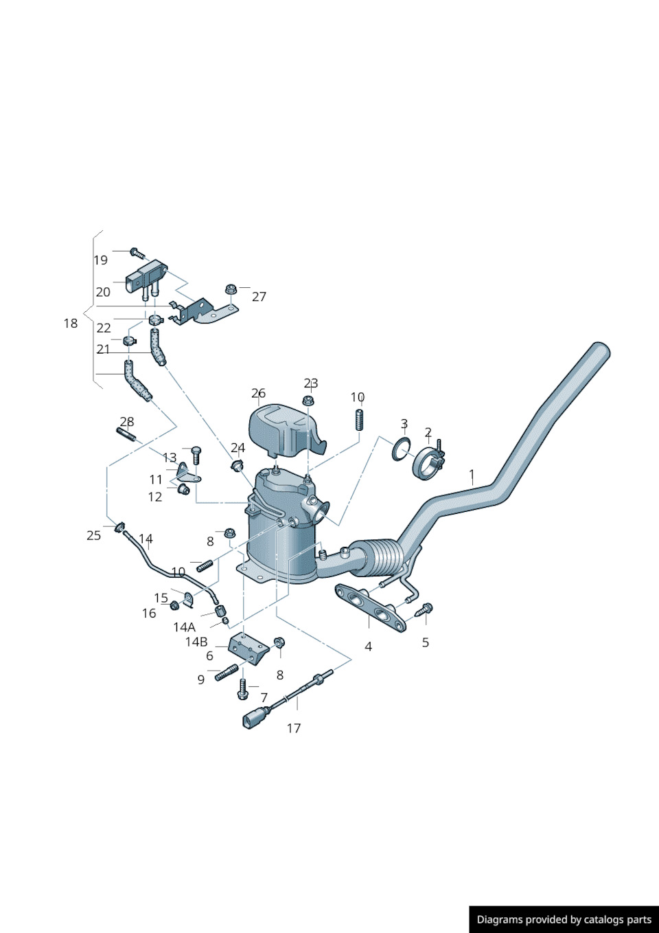 Выхлопная труба с катализатором и сажевым фильтром.Common Rail ...