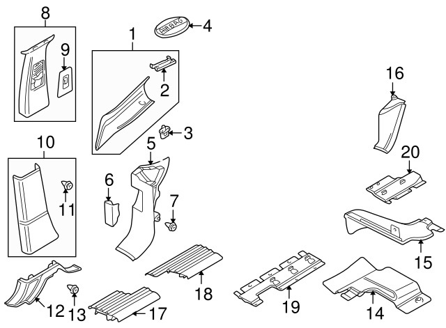 EYC000340 Зажим отделки Jaguar Land Rover | Запчасти на DRIVE2