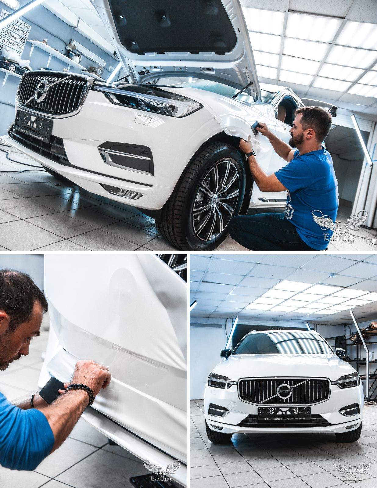 Из белого в белый. Оклейка кузова Volvo XC60 в белый перламутр ...