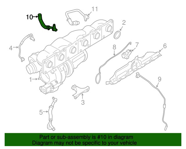 11537583900 Подающ.трубопровод охлаждения турбон. BMW | Запчасти на DRIVE2