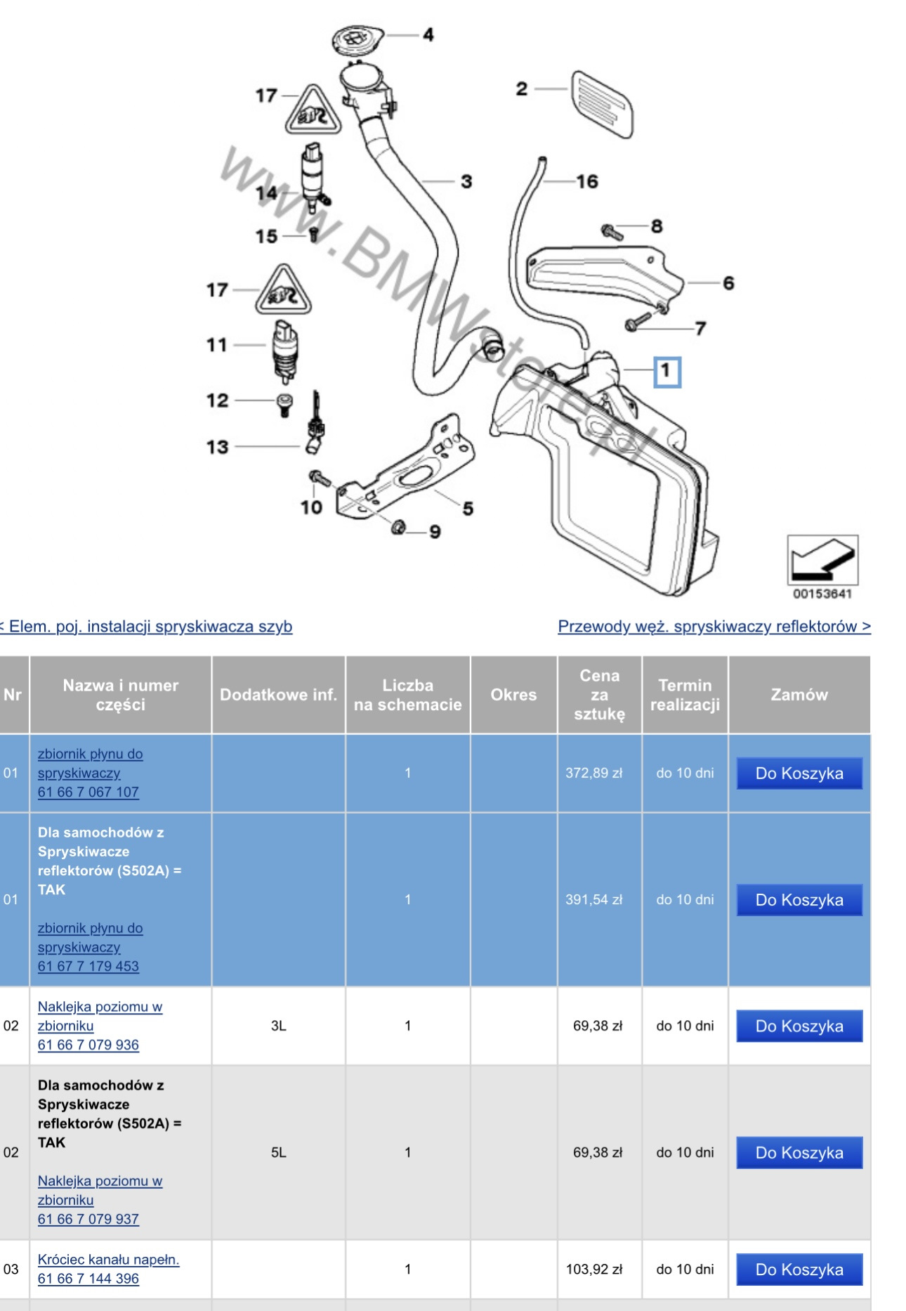 Бочок омывателя — BMW 5 series (E60), 3 л, 2004 года | поломка | DRIVE2