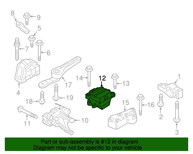 3C0199555AE Опора редуктора VAG | Запчасти на DRIVE2