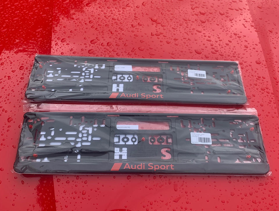 Номерные рамки "AUDI Sport" 2019 — Audi S5 Sportback (2G), 3 л, 2018 ...