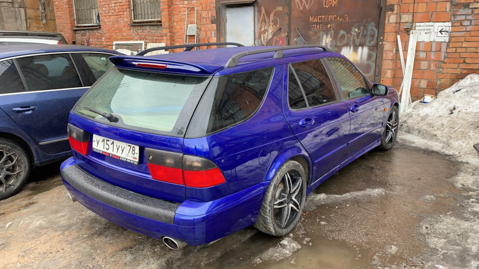 Результат покраски, не финальный. — Saab 9-5 (1G), 2,3 л, 1999 года ...
