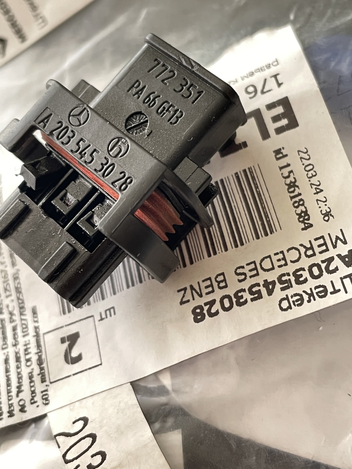 Разьем катушки — Mercedes-Benz M-Class (W163), 3,2 л, 2001 года ...