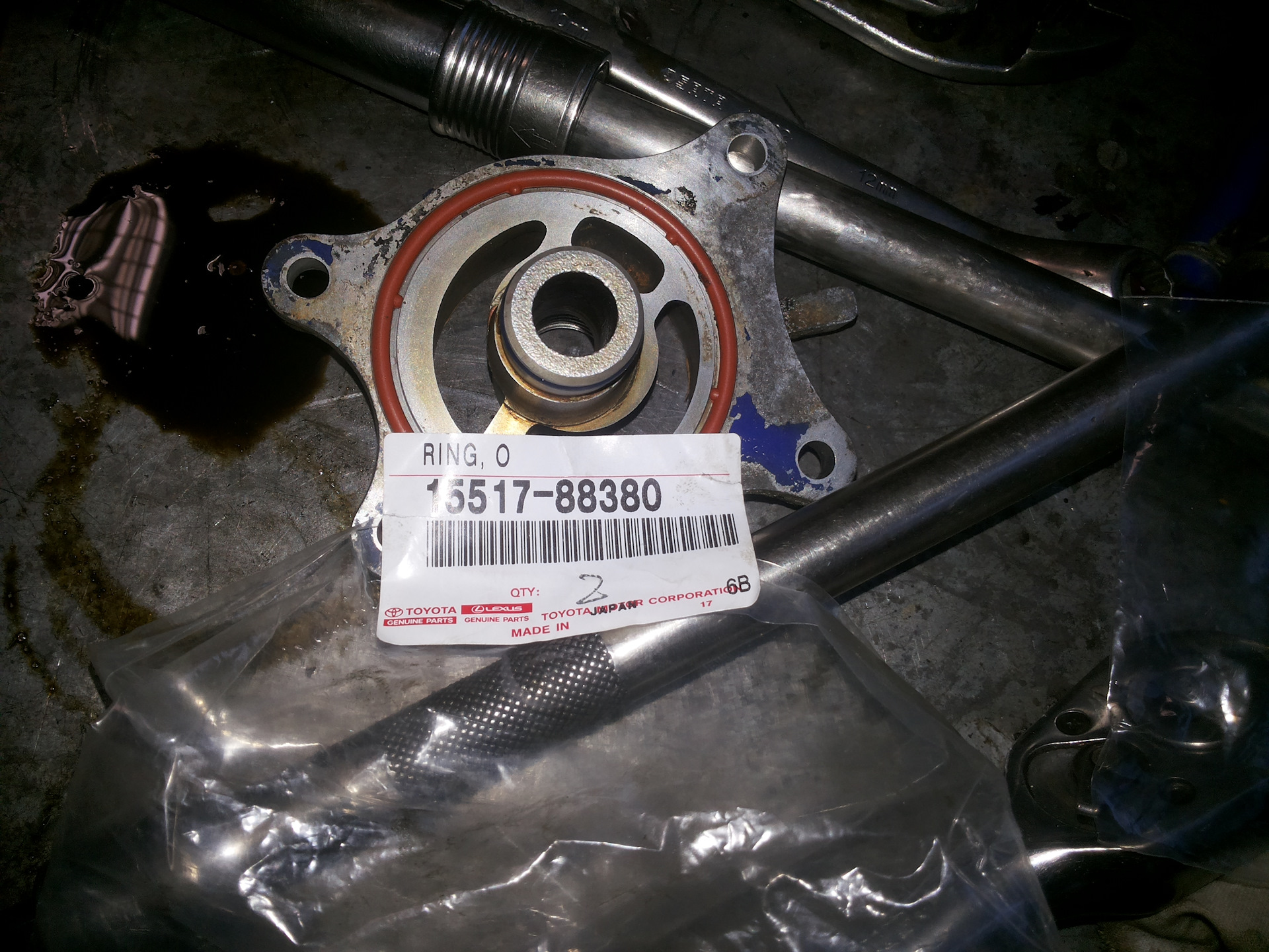 Замена прокладок масло охладителя. Блок от мотора 205-той Целики ...